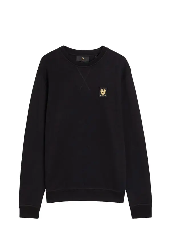 Belstaff Logo Appliquéd Cotton Sweatshirt - Black