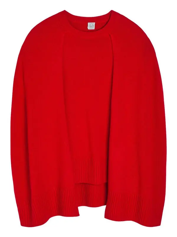 TOTEME Cape-effect Cashmere Jumper - Red