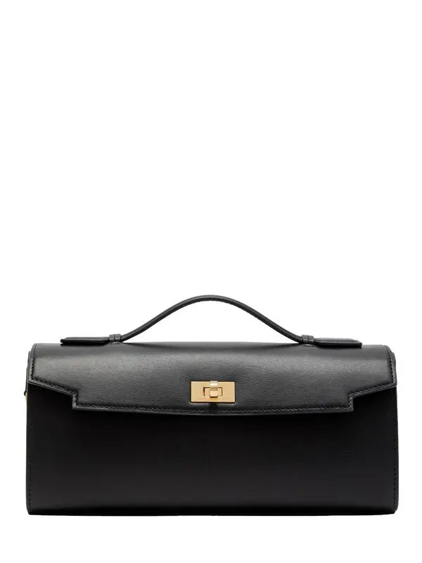 ANYA HINDMARCH Mortimer Saffiano Leather Clutch - Black