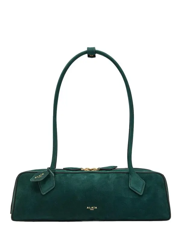 Alaïa Le Teckle Medium Grained Nubuck Shoulder Bag - Dark Green