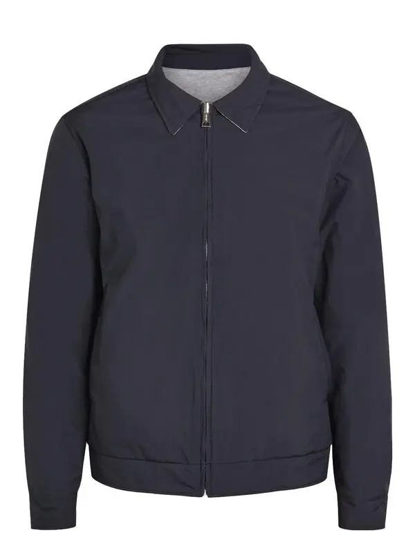 AURELIEN Quilted Reversible Shell Jacket - Navy