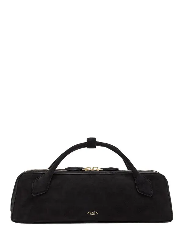 Alaïa Le Teckel Suede Clutch - Black