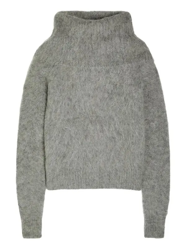 TOTEME Funnel-neck Alpaca-blend Jumper - Grey