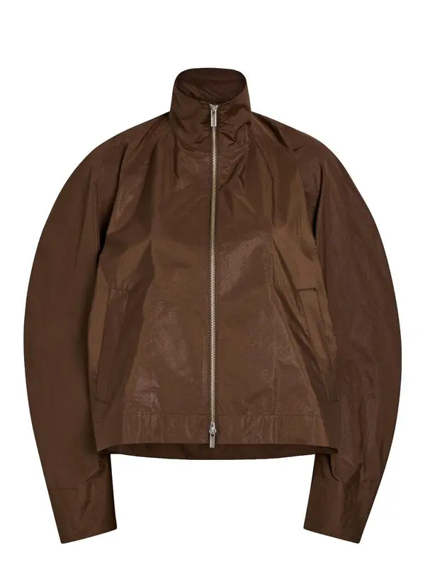 Issey Miyake Akimbo Woven Jacket - Dark Brown