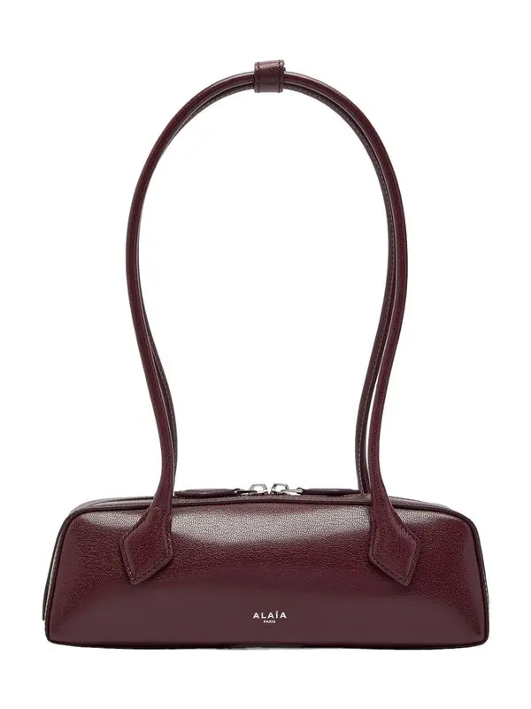 Alaïa Le Teckel Small Grained Leather Shoulder Bag - Burgundy