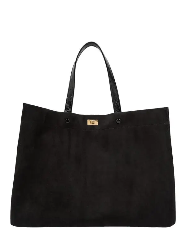 ANYA HINDMARCH Mortimer Patent Leather Tote Bag - Black