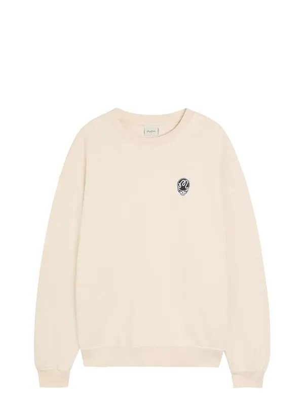 MALBON Grateful Dead Printed Cotton Sweatshirt - Beige