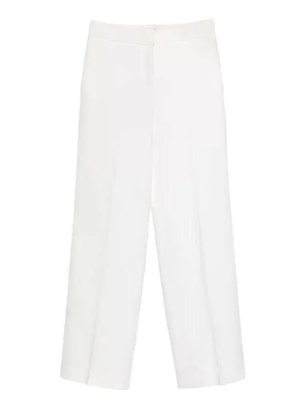 VIA MASINI 80 Pleated Trousers With Side-pockets - White