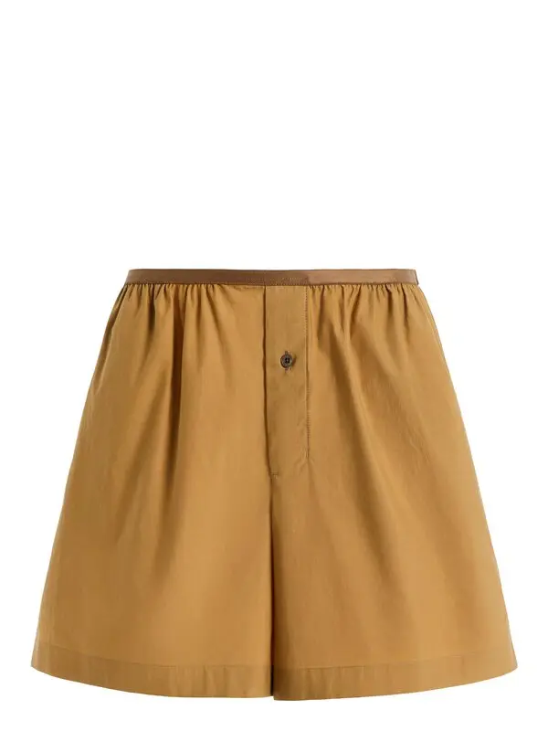 LEMAIRE Cotton-silk Boxer Shorts - Brown