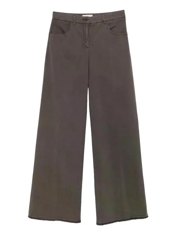 VIA MASINI 80 Wide Leg Trousers - Brown