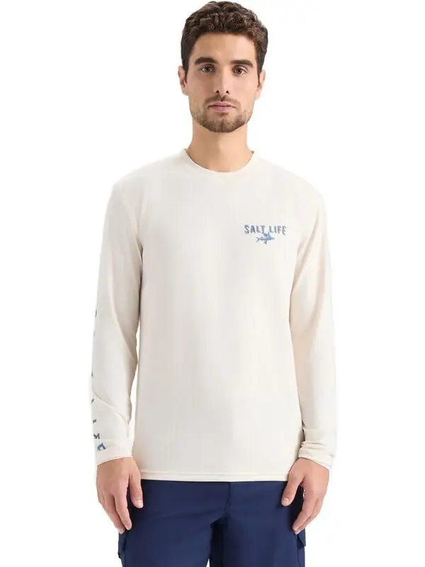 SALT LIFE Sky Bound Slx Performance Long Sleeve - Chalk Heather