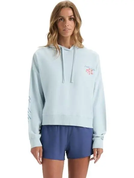 SALT LIFE Mahi Bloom Cropped Hoodie - Mist
