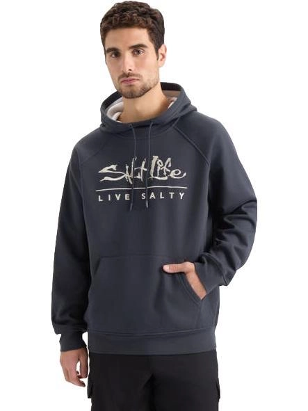 SALT LIFE Originator Bonded Fleece Hoodie - Ebony