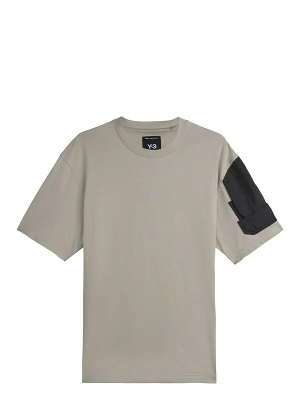 Y3 Regular Fit Cotton Utility T-shirt - Brown