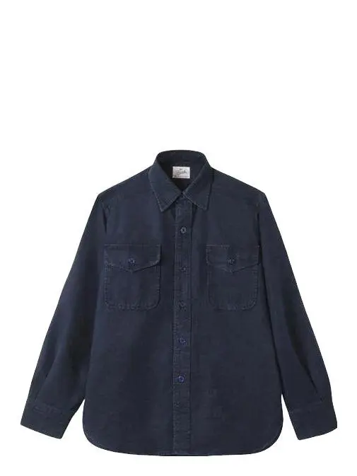 FORTELA Cpo Twill Cotton Overshirt - Blue