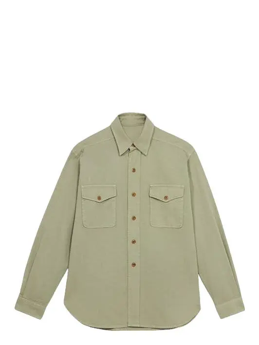 FORTELA Cpo Twill Cotton Overshirt - Cider