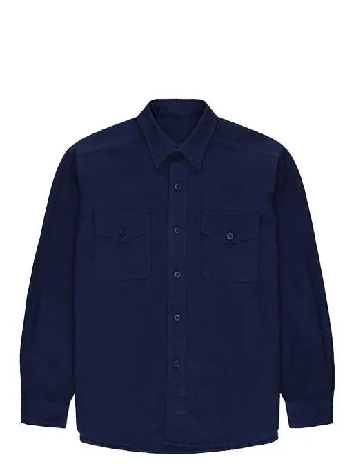 FORTELA Cpo Twill Cotton Overshirt - Indaco