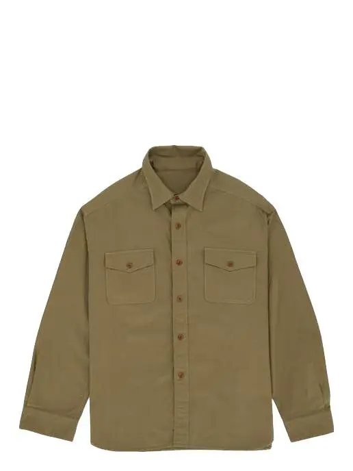 FORTELA Cpo Twill Cotton Overshirt - Sage