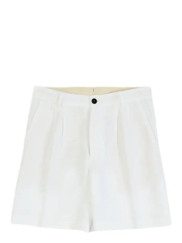 FORTELA Striped Seersucker Bermuda Shorts - White