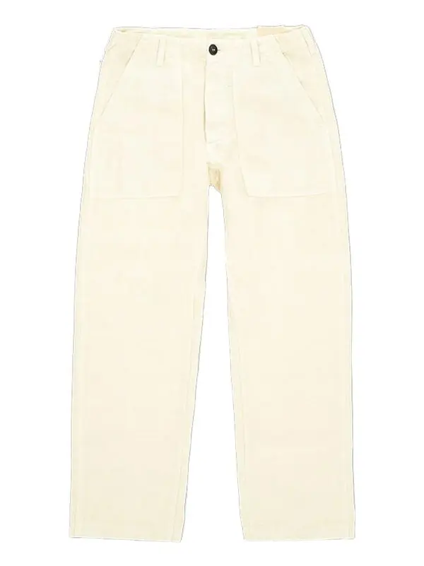 FORTELA Linen Fatigue Trousers - Milk