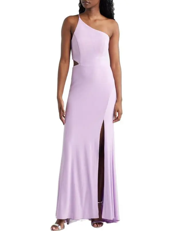 JUMP APPAREL One-shoulder Cutout Gown - Lilac