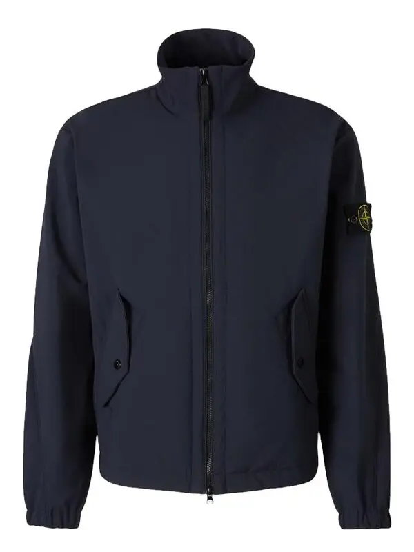 Stone Island Technical Jacket With Zipper - Midnight Blue