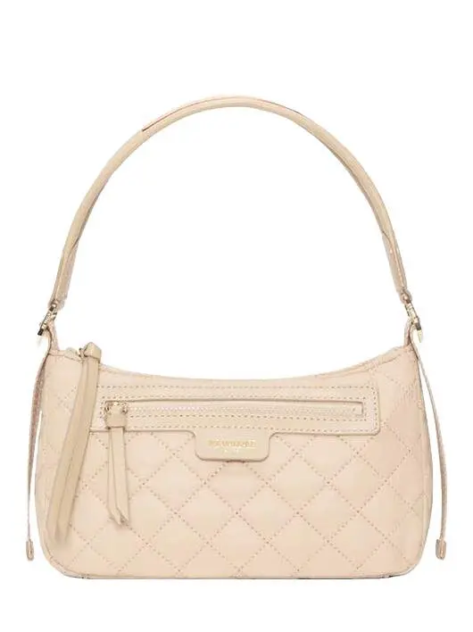 Mz Wallace Small Park Quilted Nylon Shoulder Bag - Buff