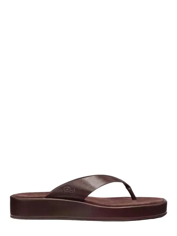 REFORMATION Platform Thong Sandals - Brown