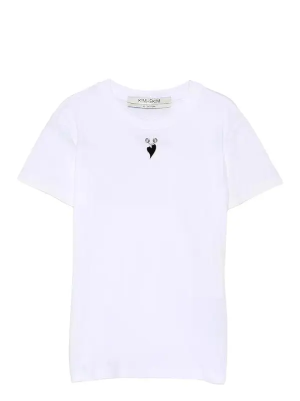 KIMHEKIM Heart-charm T-shirt - White