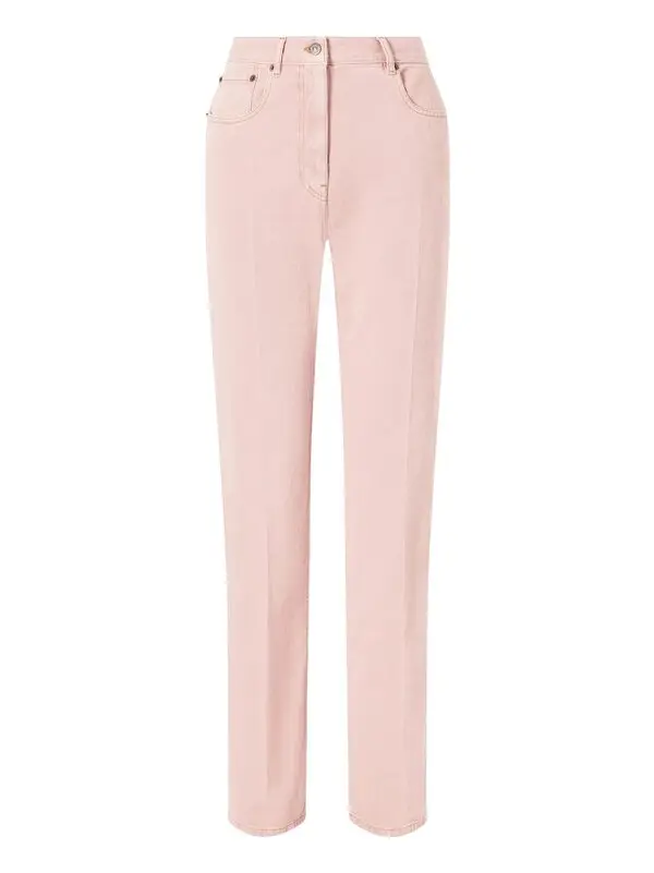 Valentino Garavani Mid-rise Straight-leg Jeans - Pink