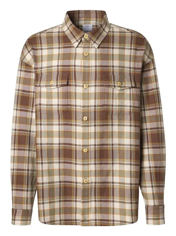 Visvim Lumber Plaid Wool And Linen Shirt - Brown