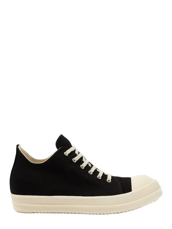 Rick Owens Canvas Low-top Sneakers - Black