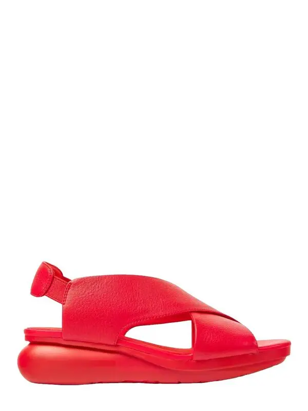 Camper Balloon Criss-cross Flat Sandals - Red
