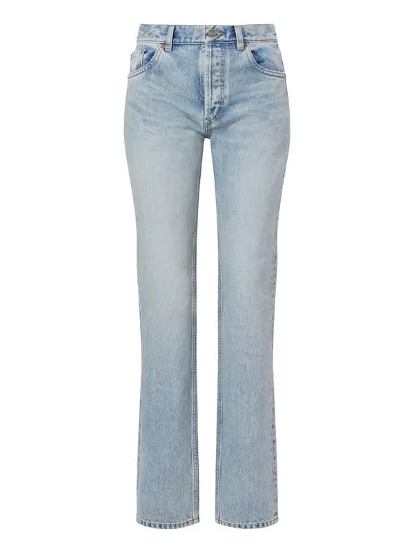 Saint Laurent High-rise Straight Jeans - Blue