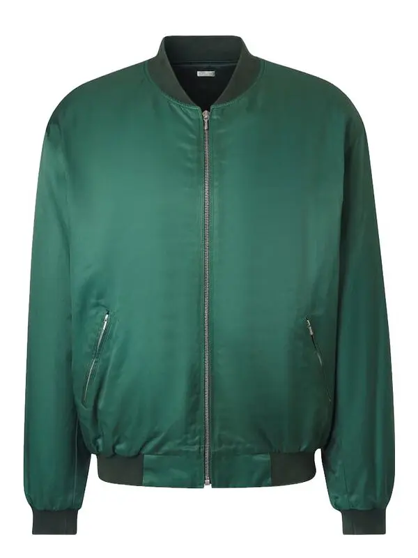 A.PRESSE Cotton-blend Bomber Jacket - Green