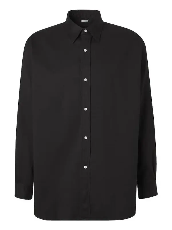 A.PRESSE Cotton Twill Shirt - Black