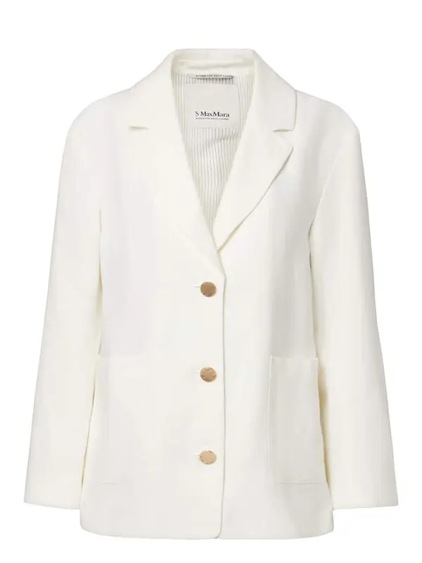 Max Mara Carlotta Linen Blazer - White
