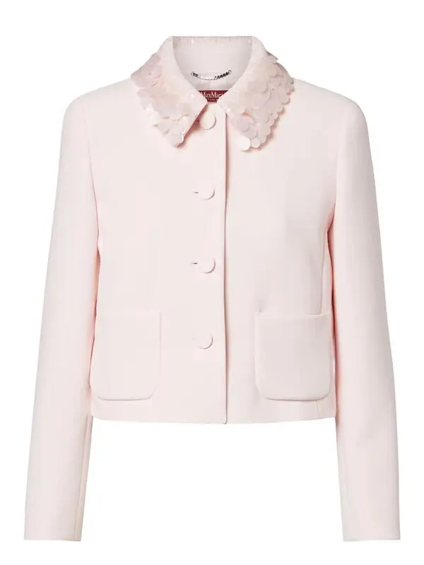 Max Mara Pinne Sequined Crêpe Jacket - Pink