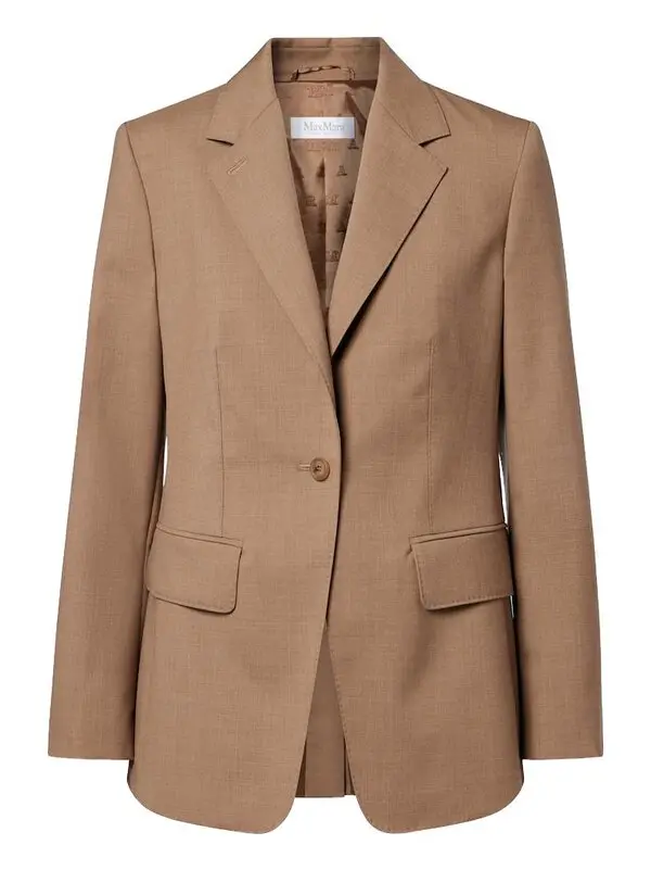Max Mara Circense Virgin Wool Blazer - Brown