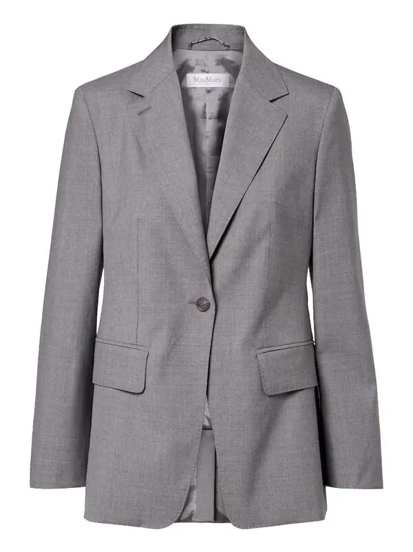 Max Mara Circense Virgin Wool Blazer - Grey