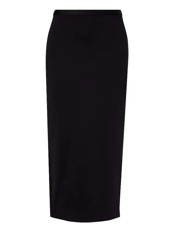 Max Mara Piuma Jersey Pencil Skirt - Black