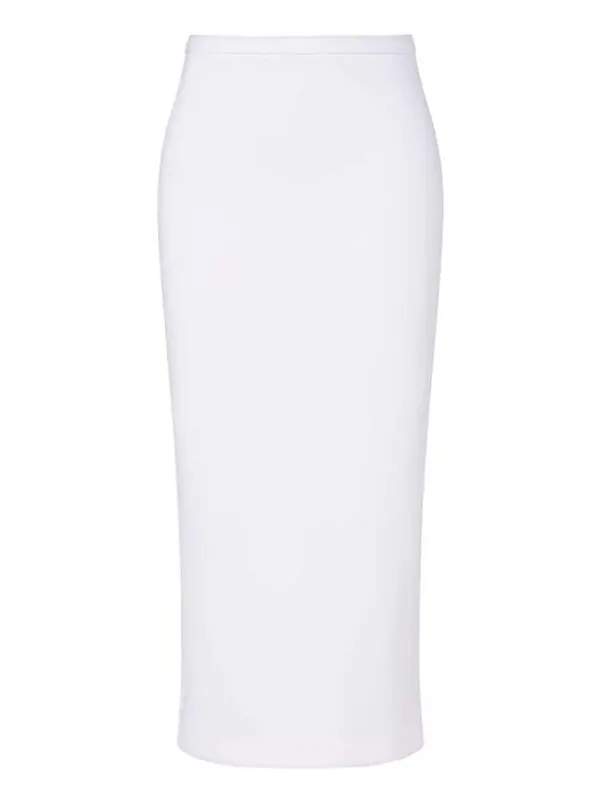 Max Mara Piuma Jersey Pencil Skirt - White