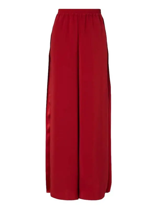 Max Mara Crêpe Wide-leg Pants - Red