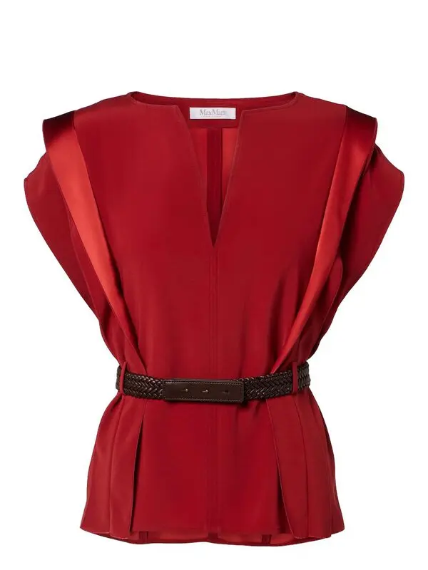Max Mara Belted Top - Red