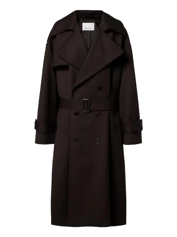 THE FRANKIE SHOP Dursley Belted Double-breasted Trench Coat - Brown