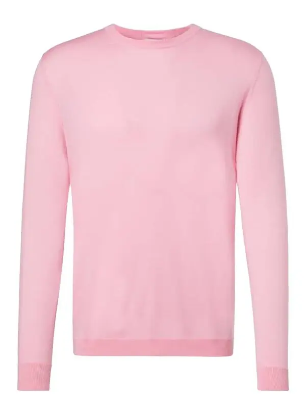 ALLUDE Virgin Wool Crewneck Sweater - Pink