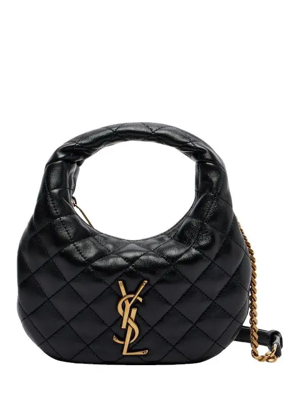 Saint Laurent Icarino Mini Leather Top-handle Bag - Black