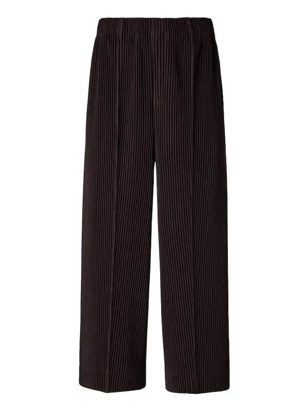 Issey Miyake Homme Plissé Monthly Colors Pleated Straight Pants - Brown