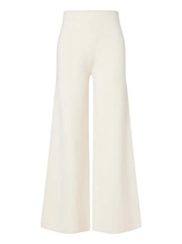 Max Mara Jersey Wide-leg Pants - White