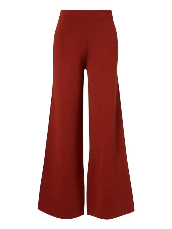 Max Mara Jersey Wide-leg Pants - Red